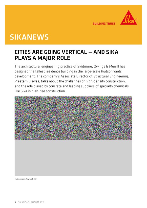 Cities Are Going Vertical - And Sika Plays a Major Role